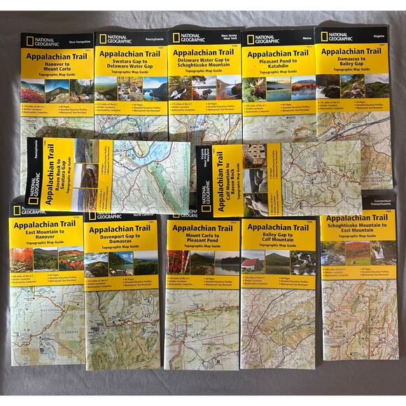 Quiksilver | Other | Bundle Appalachian Trail Maps National Geographic ...